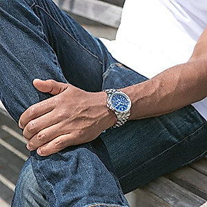 Citizen Eco-Drive Classic Steel Watch - 12/24H, Day/Date, 44mm Blue Dial