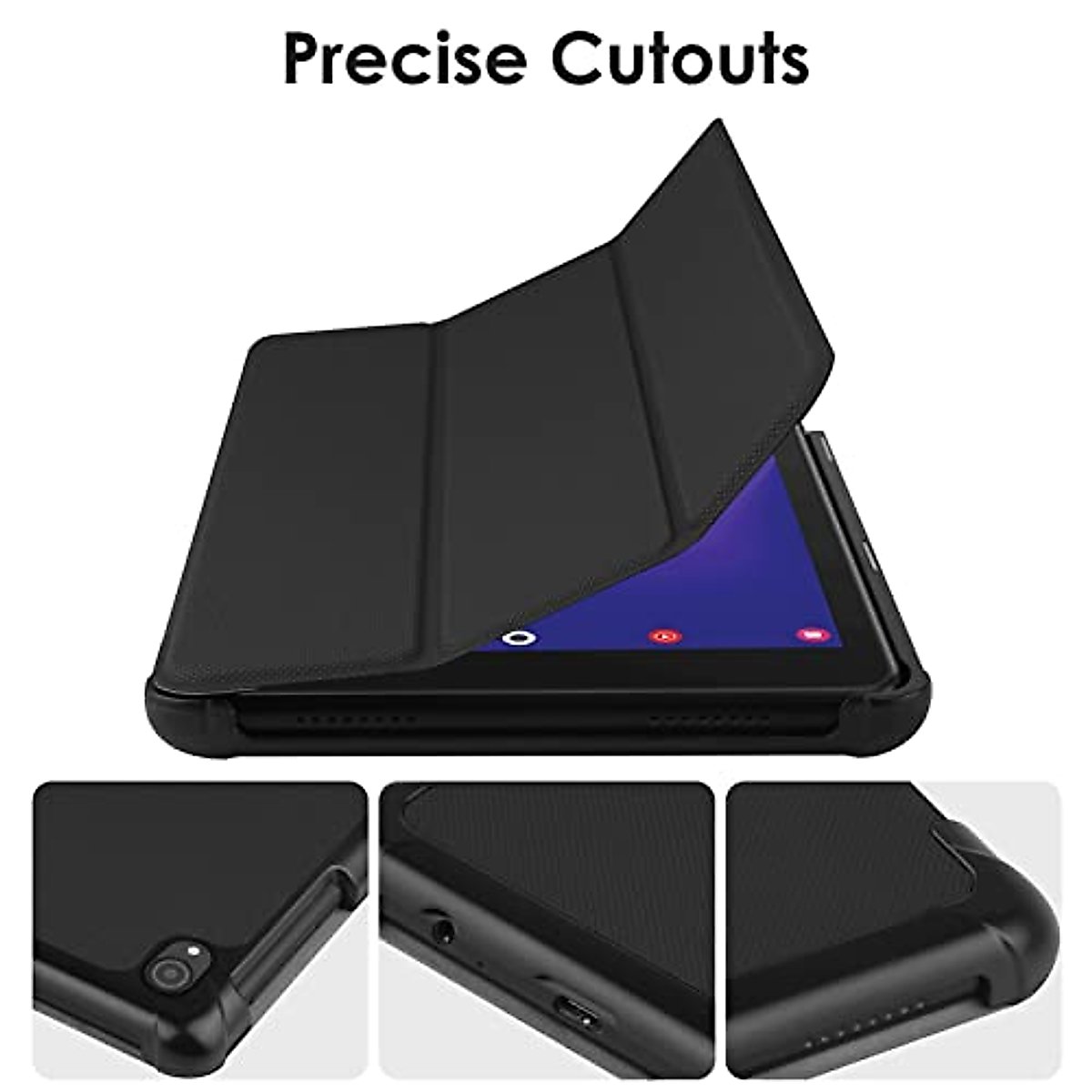 KuRoKo Alcatel Joy Tab 2 / TCL Tab 8 Tablet Case, Slim Light Cover Trifold Stand Hard Shell Case for 8.0" (9032Z) / Verizon TCL Tab 8 (9038s)-NOT for TCL TAB 8 LE