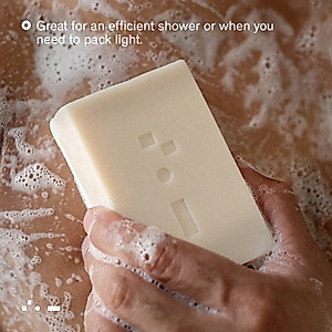 Bravo Sierra Body and Hair Mens Soap Bar All-In-One Shampoo & Soap for Men's Face, Hair & Body - Sandalwood & Fig, 7 oz - Coconut, Shea Butter and Oat Flour for Soft Skin and Healthy Hair