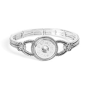 Ginger Snaps Stretch 1 Snap Bracelet | Interchangeable & Adjustable Snap Jewelry Collection | Choose Your Own Button Charms for Necklaces, Bracelets & Rings | Stretch | SN95-33 | Graduation Gift