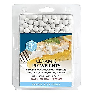 R&M International Ceramic Pie Weights, 1 lb. with Mesh Storage Bag