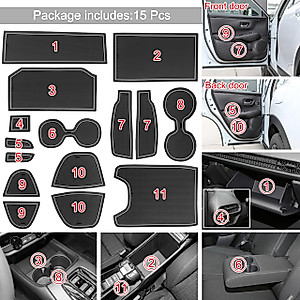 SENSHINE Customized Liners for Honda HRV Accessories 2023 2024 2025 Cup Holder Insert Center Console Liner Door Pocket Non-Slip Anti Dust Pad Premium Interior 15-PC Set (Gray Trim)