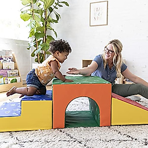 ECR4Kids SoftZone Single Tunnel Climber, Toddler Playset, Assorted, 3-Piece