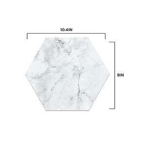 FloorPops 9" x 10.4" Milena Peel & Stick Hexagon Vinyl Floor Tiles (10 Tiles), (4.5 sqft/Carton), Gray