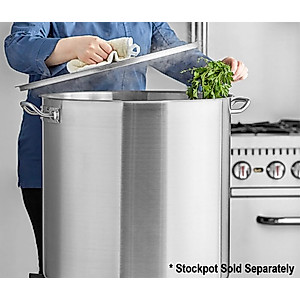 Soro Essentials- Stainless Steel Stock Pot Lid 19-11/16" Diameter x 1-19/64" Height- Fits 80 and 100 qt. Stock Pot Multipurpose Cooking Stock Pot Cover for Boiling Soup Stew Pot Lid Cookware