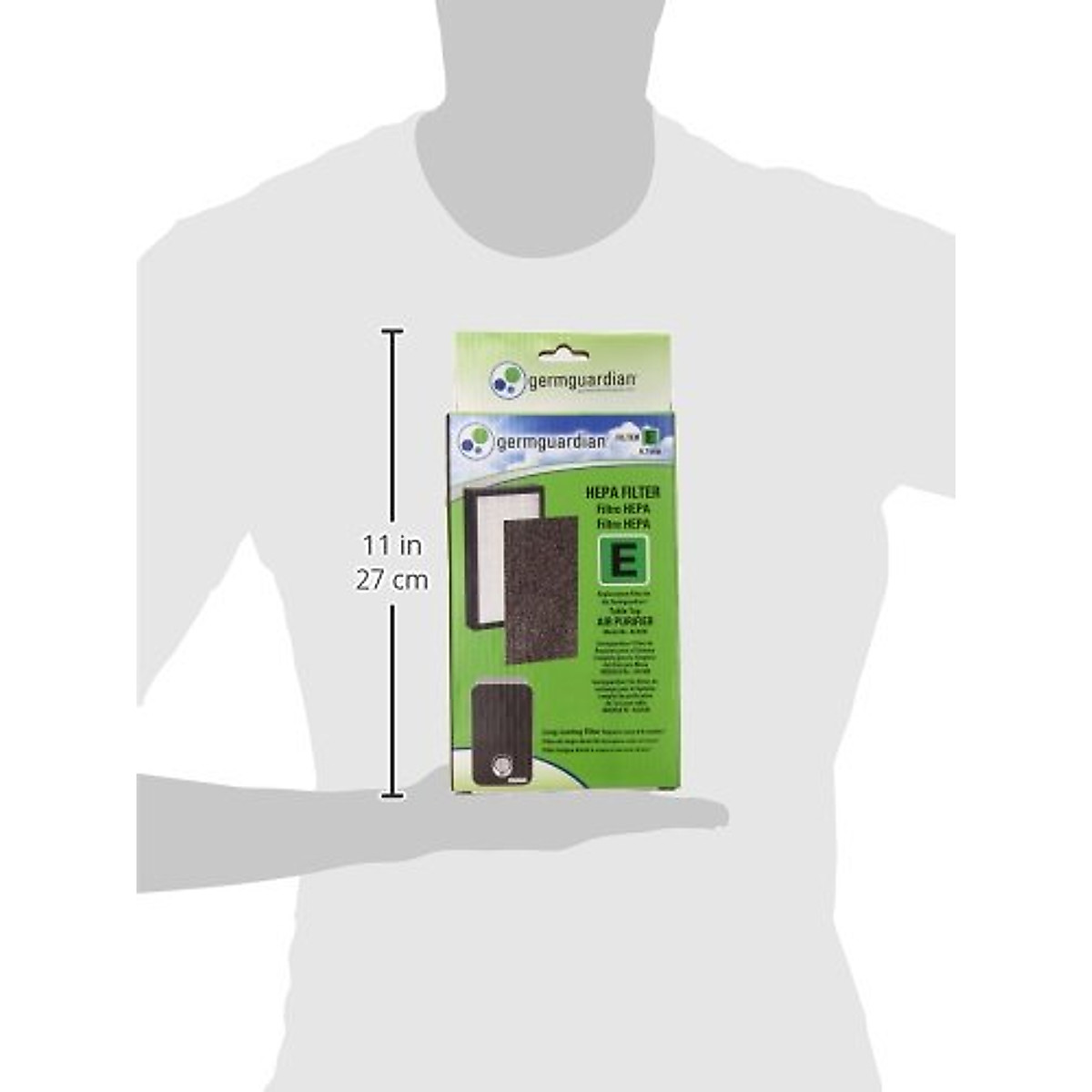 Guardian Technologies GermGuardian Air Purifier Filter FLT4100 Genuine HEPA Replacement Filter E for AC4100, AC4100CA AC4150BL, AC4150PCA Germ Guardian Air Purifiers