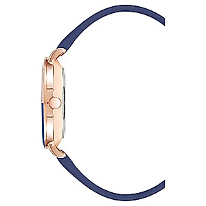 Nine West Women's Strap Watch, Blue/Rose Gold (NW/2346RGBL)