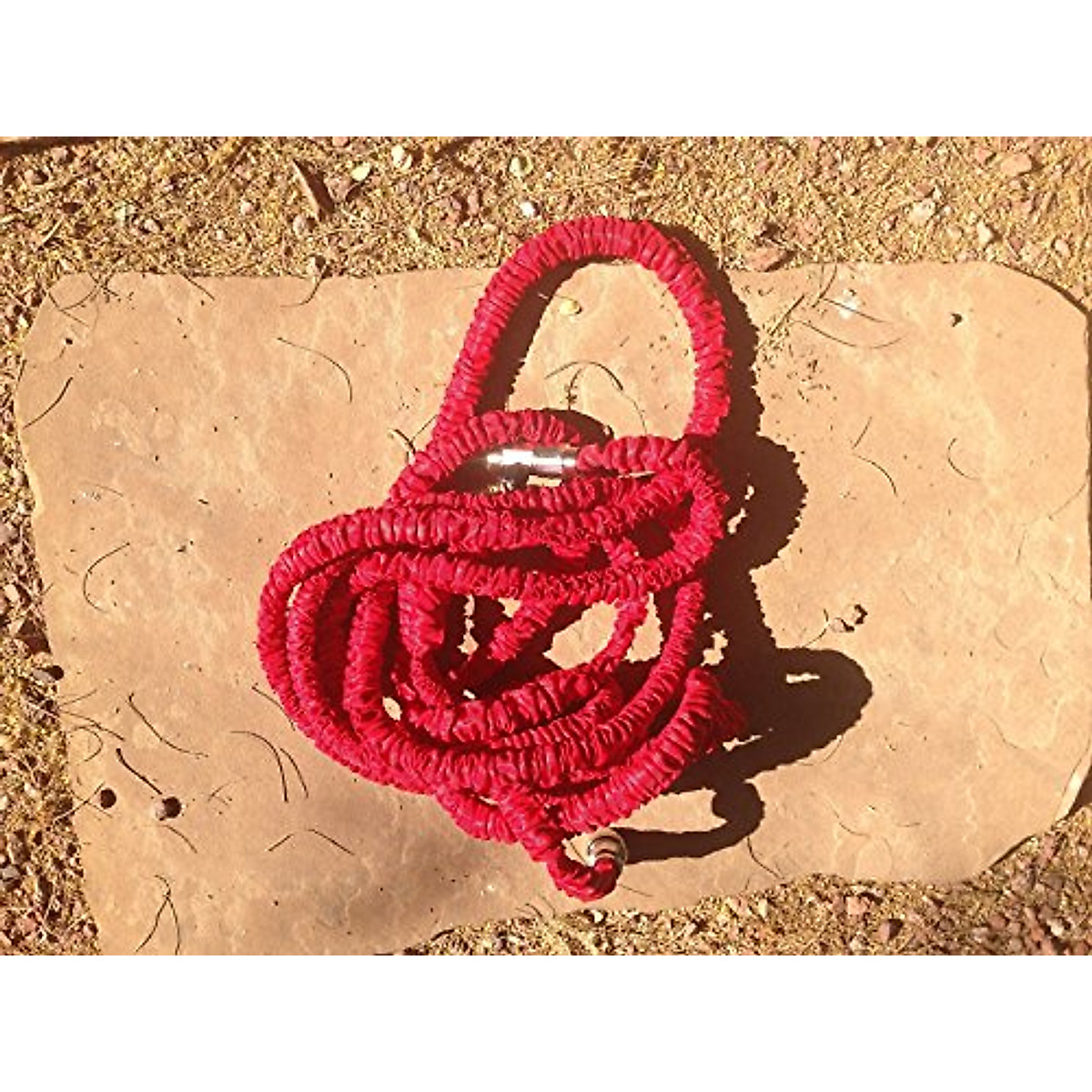 Casa Felice Expandable 50 Foot Garden Water Hose By Heavy Duty Double Layer Latex Fabric Core - Corrosion Resistant, Leak-Proof Nickel Alloy Fittings - Lightweight, Retractable, Tangle-Free Design