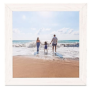 ArtToFrames 16x20 Inch White Picture Frame, This 1.5" Custom Wood Poster Frame is Off White Stain on Solid Wood, for Your Art or Photos, WOM0066-78238-YWHT-16x20