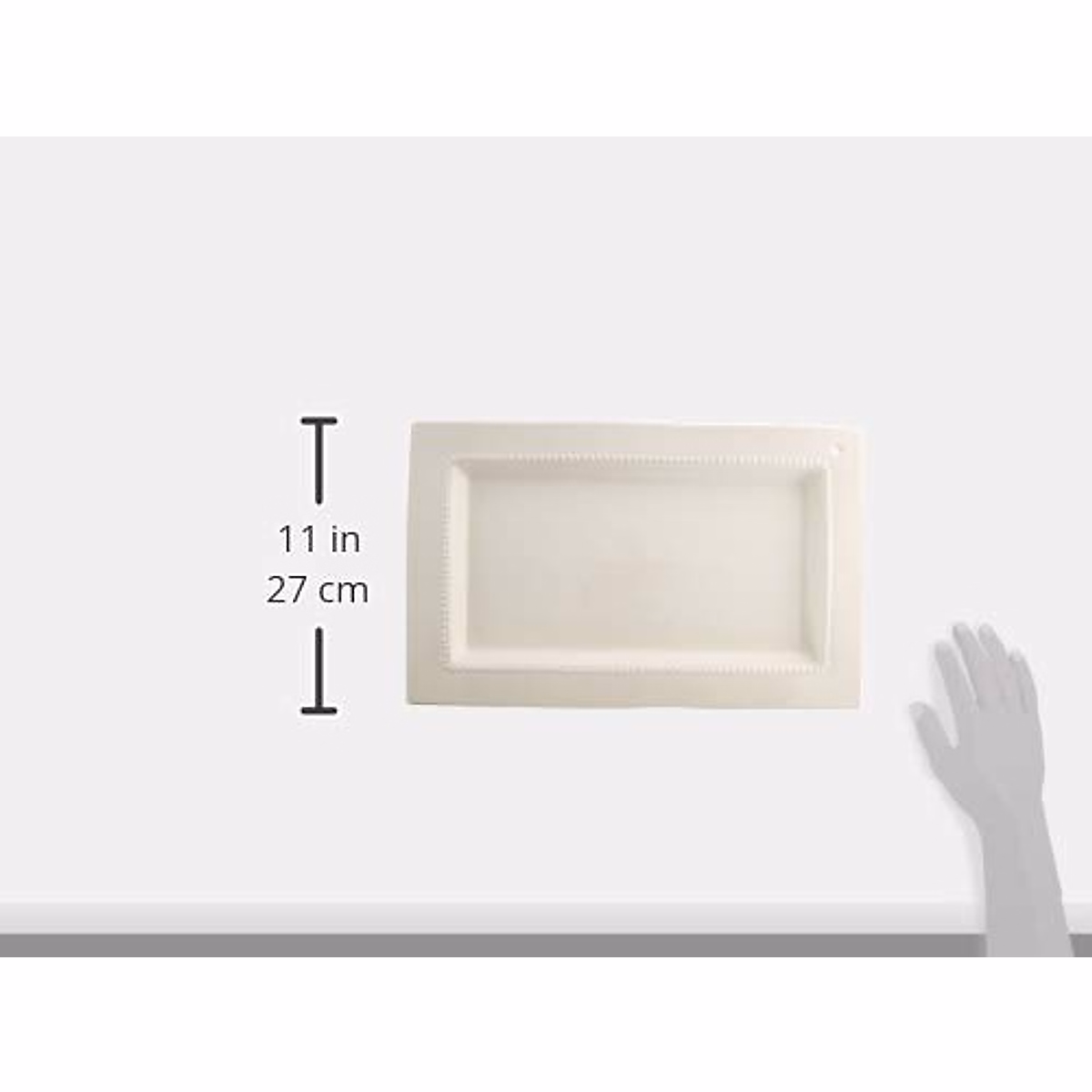 DEI Charmers Platter, 16.0 x 10.0 x 1.5, White