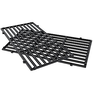 QuliMetal 7637 17.5" Cast Iron Cooking Grates for Weber Spirit 200 and Spirit II 200 Series Gas Grills, Spirit E210/S210/E220/S220 (2013-Newer) with Front Control Knobs
