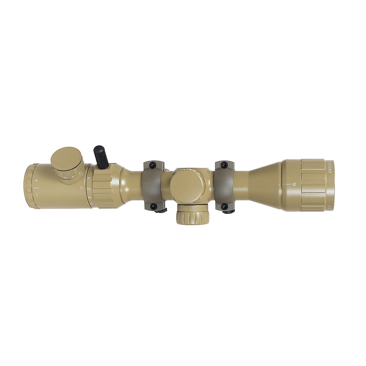 Monstrum 3-9x32 AO Rifle Scope | Flat Dark Earth | Moonstrum Offset Scope Mount with Integrated Level Bubble | Bundle