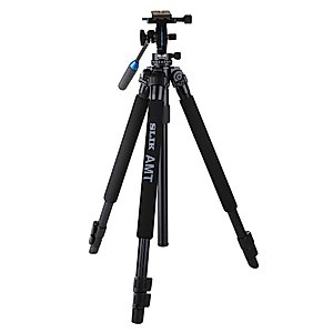 SLIK PRO 330SVH Aluminum Tripod with SVH-501 Compact Fluid Video Head for Mirrorless/DSLR Sony Nikon Canon Fuji Cameras and More - Black (613-354)