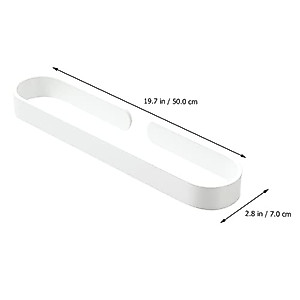 Garneck Wall Mounted Towel Rack Towel Holder Rack Bath Towel Bar Bathroom Mounted Towel Mount Clothing Mounted Towel Mounted Hooks Cabinet Hooks White Aluminum Alloy
