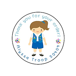 Scout Stickers Personalized, Printed and Shipped Set of 20