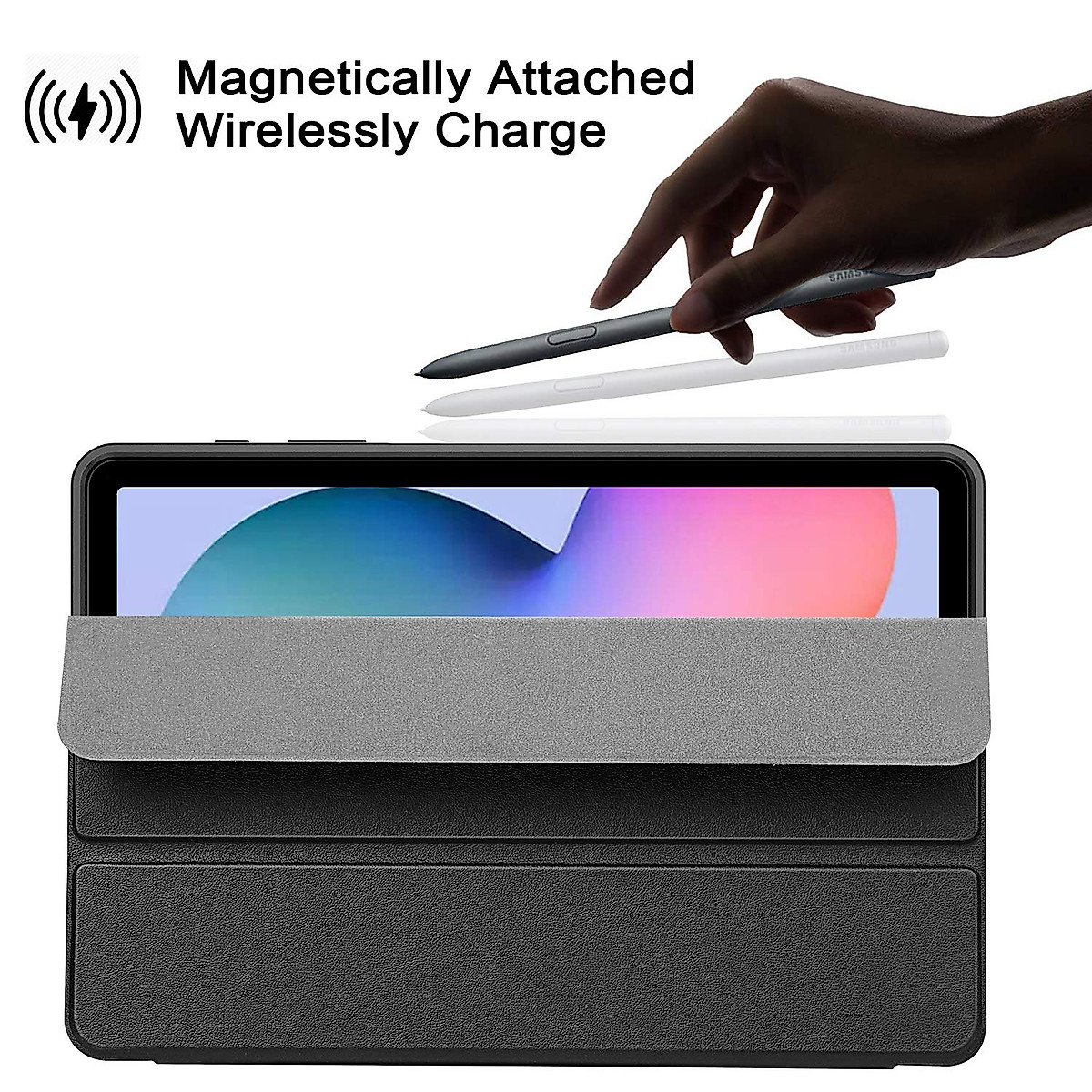 ZtotopCases for Galaxy Tab S6 Lite 10.4 inch Case 2024/2022/2020 with Pen Holder, Auto Wake/Sleep, Trifold Stand Folio Cover for Samsung Galaxy S6 Lite Tablet (SM-P625/P620/P619/P615/P613/P610), Black