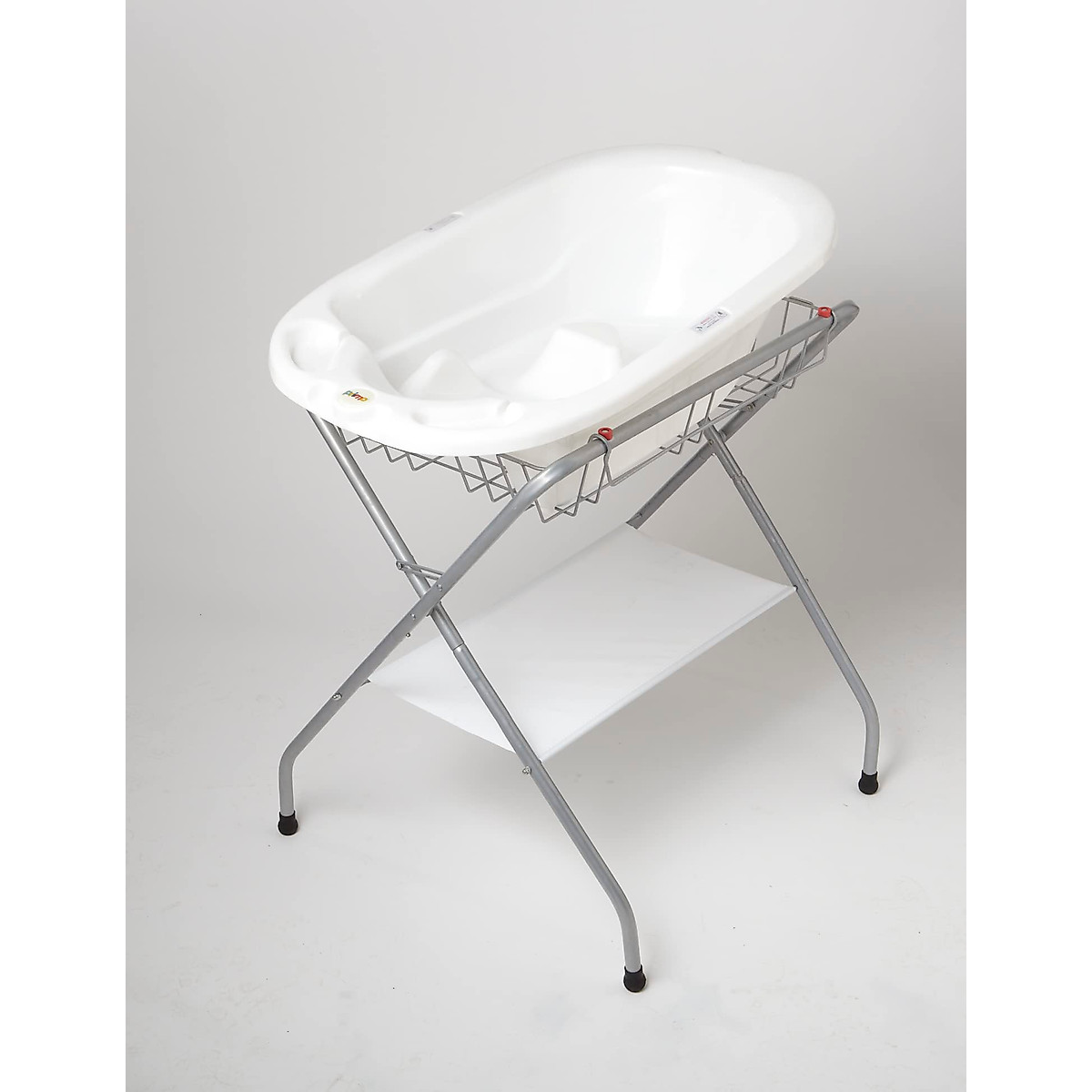 Primo Folding Bath Stand, Silver Gray