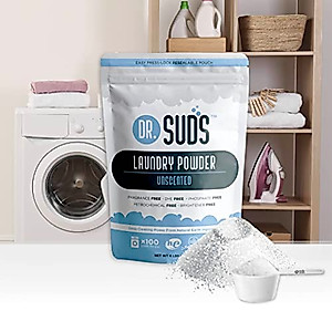 New Dr Suds Natural Laundry Detergent Powder 100+ Loads Unscented Made With Natural Earth Ingredients