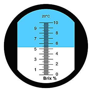 0-10% Brix Refractometer with ATC Low-Concentrated Sugar Content Solutions Accuracy 0.1% Maple Sap Cutting Liquid CNC Maple Syrup Makers Tea