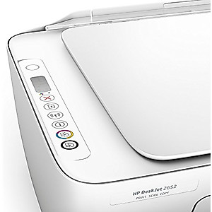 HP DeskJet 2652 All-in-One Printer in White (Renewed)