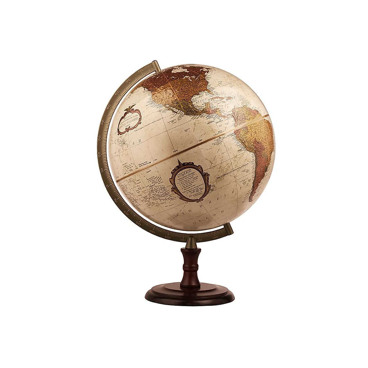 Replogle Superior- Bronze Metallic Desktop World Globe, Raised Relief (12"/30cm diameter) made in USA