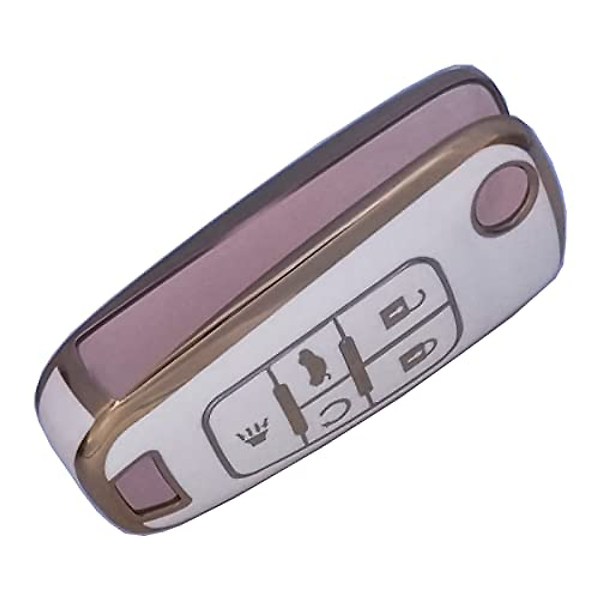 Guibuhuse 360°Protection TPU Key Fob Cover Case Protector Fit for Buick Encore Lacrosse Regal Verano（Violet Accessories OHT01060512 5461A-01060512 (White)