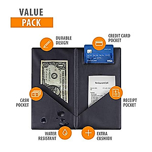 Budgetizer Check Presenters for Restaurants – 20 Pack Guest Check Books for Servers – Check Holder – Check Book