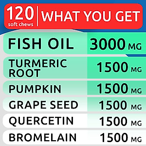 Allergy Relief + Dog Probiotics Chews Bundle - Itchy Skin Relief + Upset Stomach Relief - Omega 3, Pumpkin, Enzymes, Prebiotics - Seasonal Allergies + Improve Digestion - 120 + 120 Chews - Made in USA