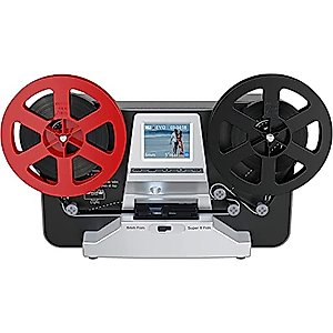 8mm & Super 8 Films Digitizer Converter, Film Scanner Converts Film Frame by Frame to Digital MP4 Files,with Vibrant 2.4" Screen, Viewing, Sharing & Saving on SD Card(Included) for 3” and 5” Reels