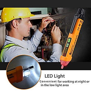 Neoteck Non-Contact Voltage Tester Pen and 8 Inch Wire Stripper Crimper Cutter 10-22 AWG, Must-Have Multi-Function Tool Kit