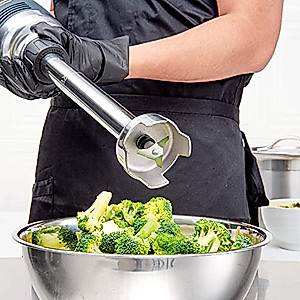 Restaurantware Hi Tek Stainless Steel Blending Shaft - Fits Variable Speed Immersion Blender - 14" - 1 count box, Silver
