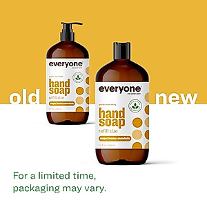 Everyone Liquid Hand Soap Refill, 32 Ounce (Pack of 2), Meyer Lemon and Mandarin, Plant-Based Cleanser with Pure Essential Oils