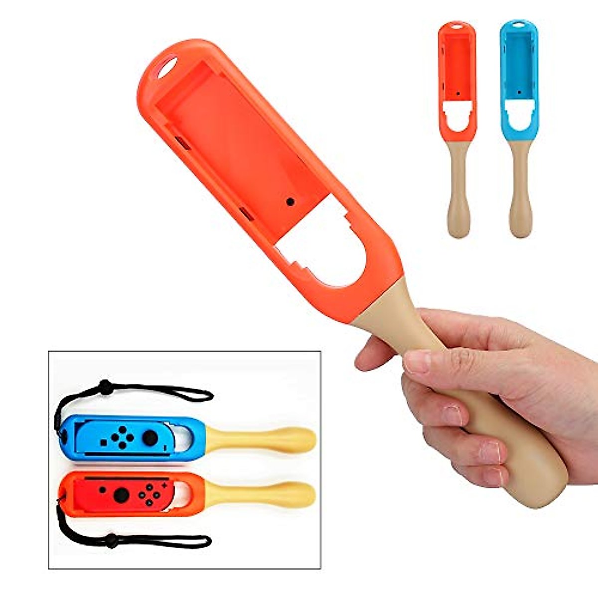 Raguso Game Drumsticks, Game Drum Stick Simple Design Lightweight Long Service Life Compact Size for Joy-Con Drumming Game for Switch Action Accessory Kit