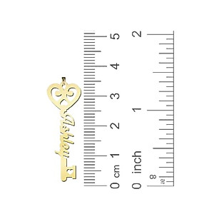 10K Yellow Gold Key To True Love Personalized Name Necklace by JEWLR