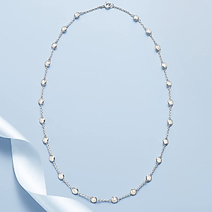 Ross-Simons 10.50 ct. t.w. Bezel-Set CZ Station Necklace in Sterling Silver. 18 inches