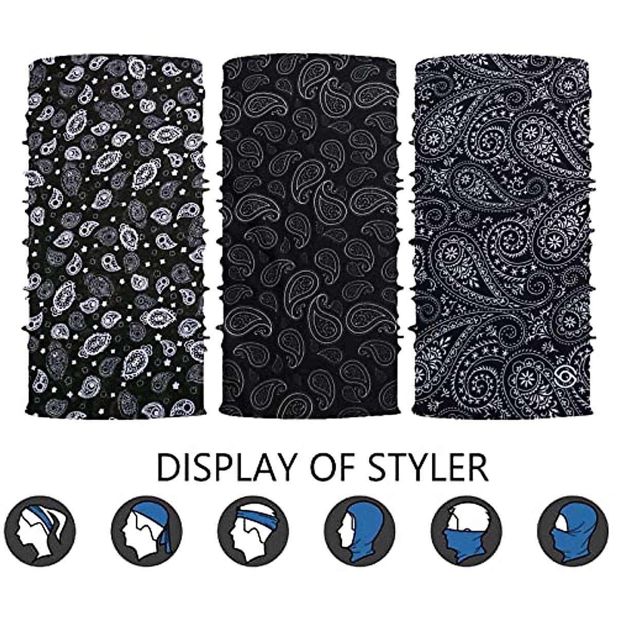 Neck Gaiter Mask Face Scarf Bandana Tube Cover Headwear Balaclava Headband Headwrap for Men and Women
