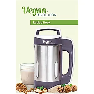 Vegan Revolution Vegan Milk Machine | Make Vegan Milk From Nuts, Grains, or Seeds Like Almonds, Soy, Coconuts, Rice, Oats, and More | Includes Recipe Guide & Stainless Steel Blades | Nut Milk Makers