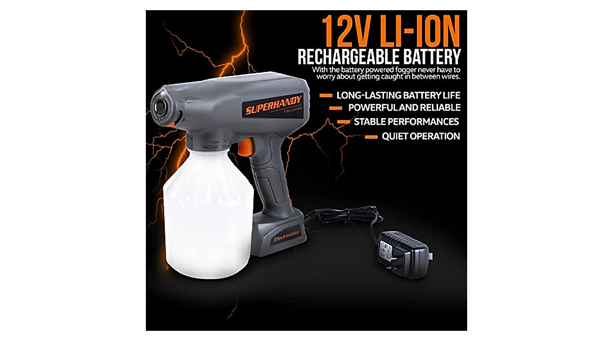 SuperHandy 34oz Nano Electrostatic Sprayer - Cordless Relief