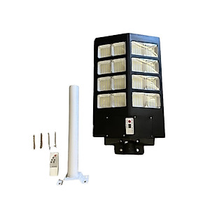 LED Solar Light 1000W Private Street Lamp Without Electricity for Outdoors, Sidewalk, & Buildings with Time Switch, Light Control, Wireless Remote Control, & Electric Display