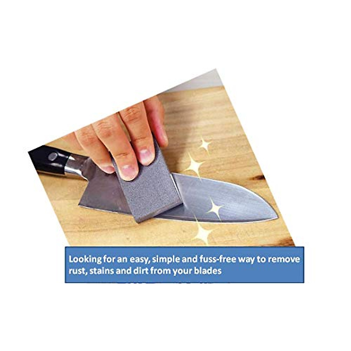 Ultimate Japanese Knife Rust Eraser By Kuniyoshi | Premium Knives Dirt & Stains Remover Kitchen Tool | Made In Japan | Easy To Use & Space-Saving | Remove Rust From Any Metallic Surface | 3-Piece Set