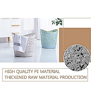 HPDEAR Laundry Hamper, PE Material Durable Hamper, Compressible and Foldable, for Dirty Cloths Storage in Bathroom (White)