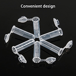 Eldwviz 100pcs 2mL Plastic Vial Tube Sample Storage Container Fragrance Beads Liquid