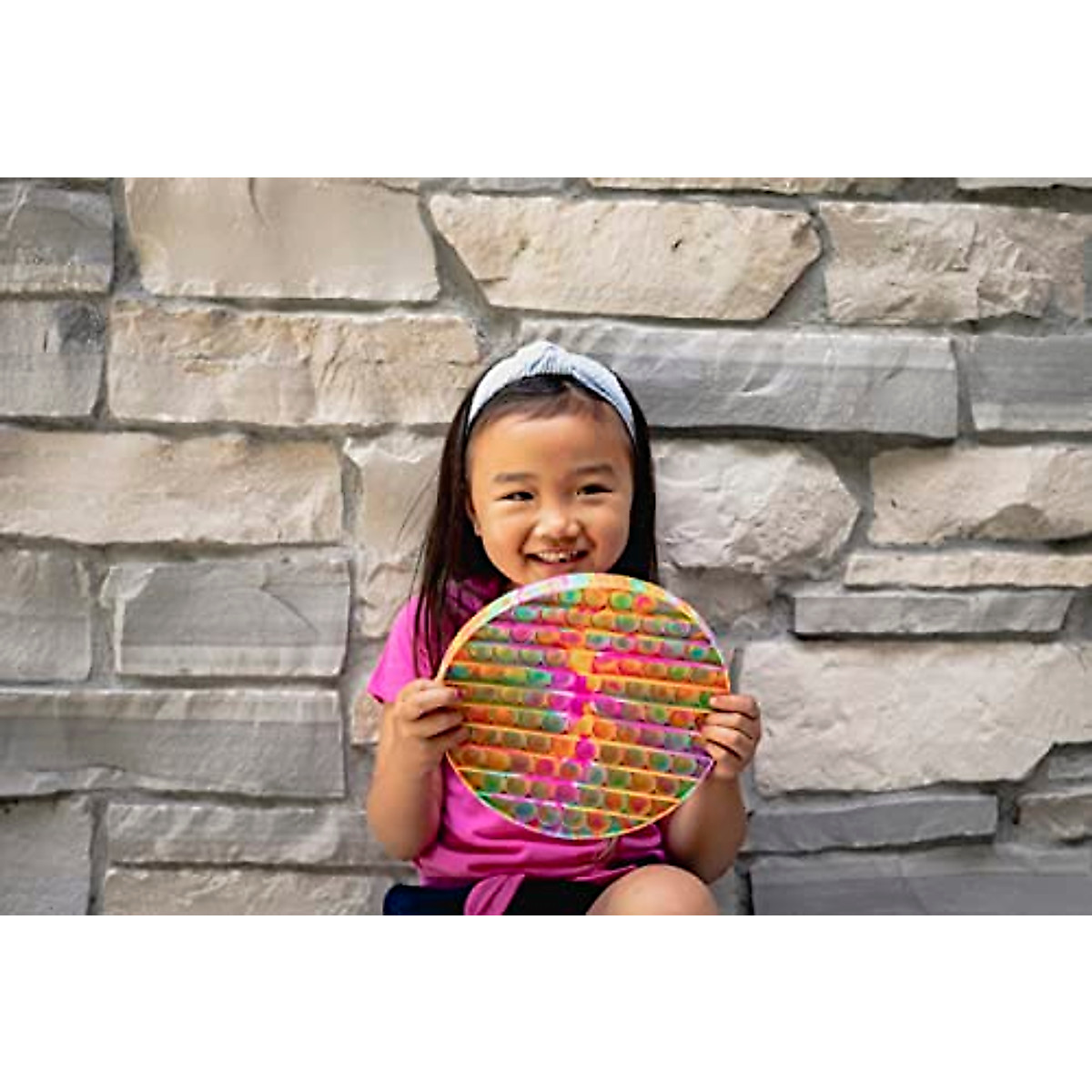 Chuckle & Roar: Pop It! XL Rainbow - Tactile Engagement Toy - Great for Toddlers - Safe and Durable