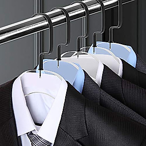 Elavain Acrylic Hanger | Sleek, Modern Clothes Hanger with Black Hook | High End Closest Organizer Space Saving Hangers for Shirts, Jackets, Sweaters, Tops & More | 10 Pack