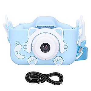 PUSOKEI Kids Camera, 2.0in IPS Screen 1080P HD Kids Digital Camera Video Recording Camera Toy, 20MP Children Digital Camera for Girls and Boys(Blue)