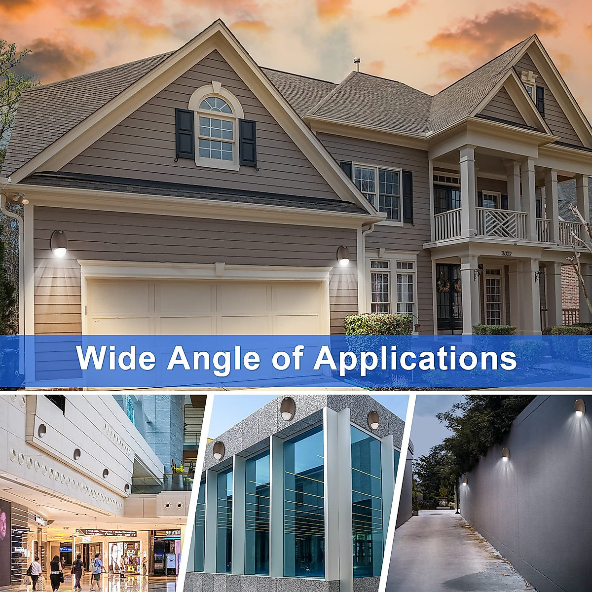 LED Emergency Wall Pack Light with Battery Backup and Photocell, Self Test Diagnostics Commercial Outdoor Aluminum Wall Pack Emergency Light, 12W 120-277V AC, IP65 Waterproof UL Listed (1-Pack)