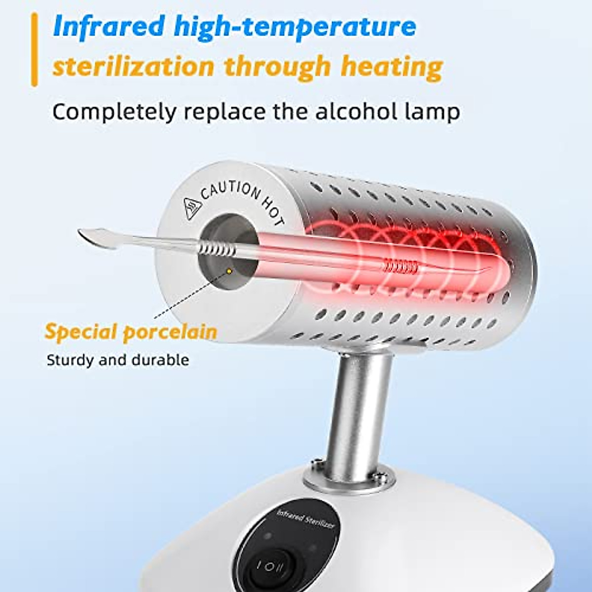 faruijie Laboratory Infrared Sterilizer - Scalpel Sterilizer Needle Sterilizer Incinerator Sterilizer Loop Sterilizer for Lab Use
