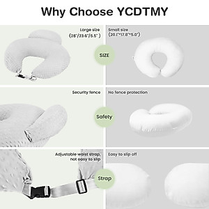 YCDTMY Nursing Pillow for Breastfeeding, Ergonomic Breastfeeding Pillows for Baby, Nursing Pillow with Adjustable Waist Strap and Removable Soft Minky Cover, Breastfeeding Essentials, Grey