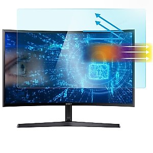 20" Anti Blue Light Anti Glare Screen Protector for Dell/HP/Acer/ViewSonic/ASUS/Aoc/Samsung/Sceptre/LG Diagonal 20" 16:9 Standard/Curved Monitor &Touchscreen, Protection Eyes (17.5" x 9.8" /W x H)