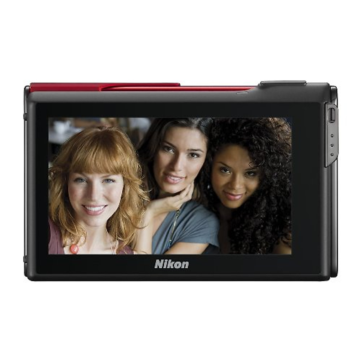 Nikon Coolpix S80 14.1 MP Digital Camera with 3.5-Inch OLED Touchscreen and 5x Wide-Angle Zoom Nikkor ED Lens (Red)